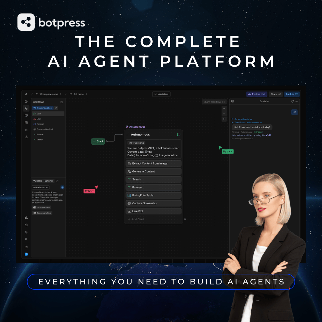 Botpress｜LLM対応AIチャットボット・AIエージェントをノーコード構築できる企業向け自動化プラットフォーム – OAI Market