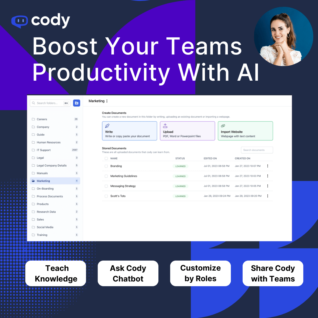 Cody｜自社ナレッジを学習して社内問い合わせと資料作成を自動化するAIアシスタント – OAI Market